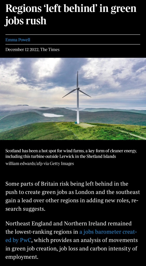 Green roles at least doubled in all regions of UK, trebled across ...