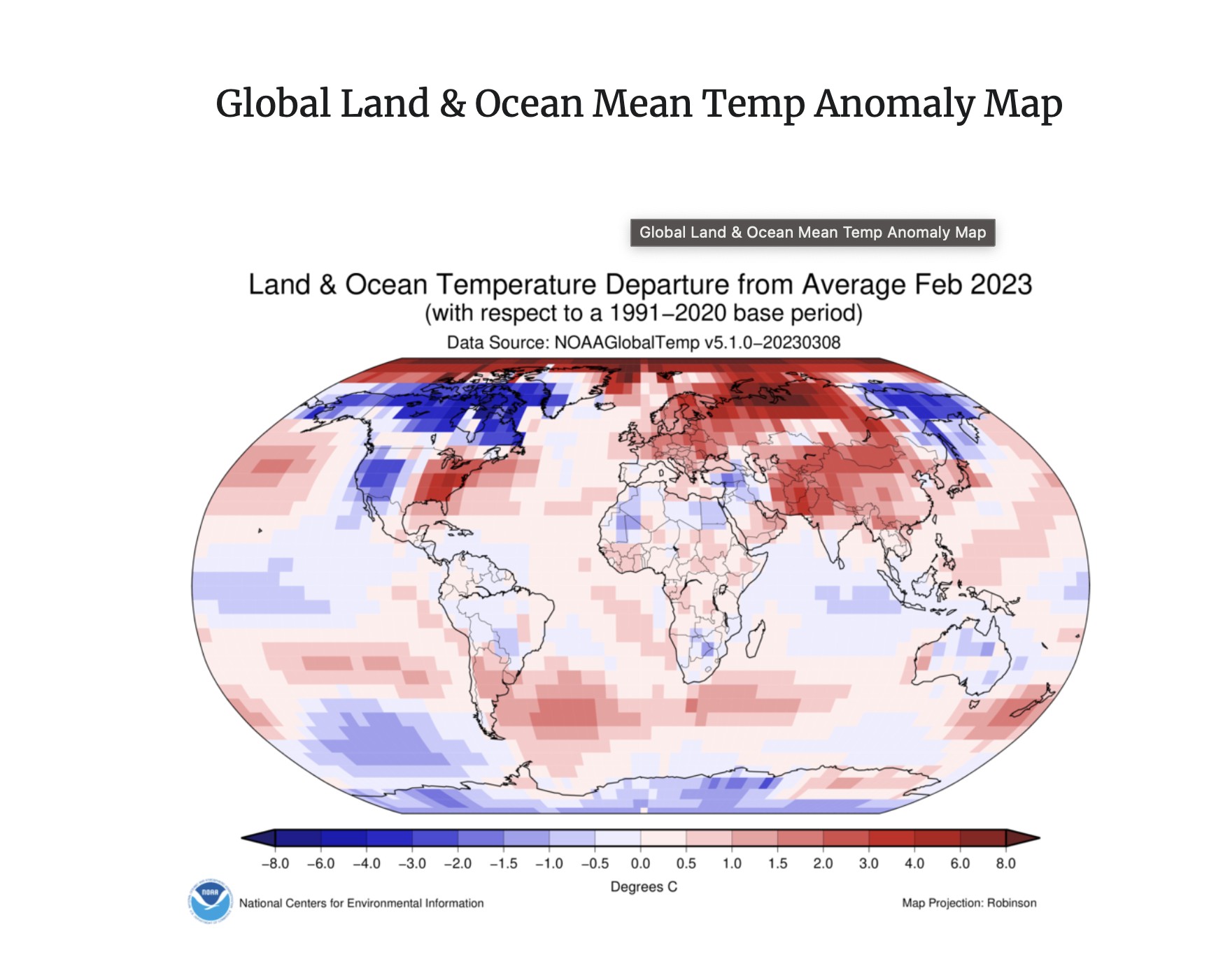 NOAA February Temperature Anomaly Maps Show Worsening Climate Change ...