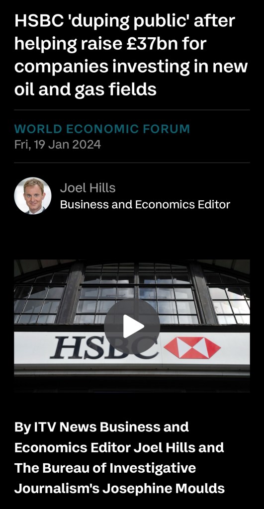 HSBC Duplicitous on Climate: ITV - CarrZee Sustain - News, analysis ...