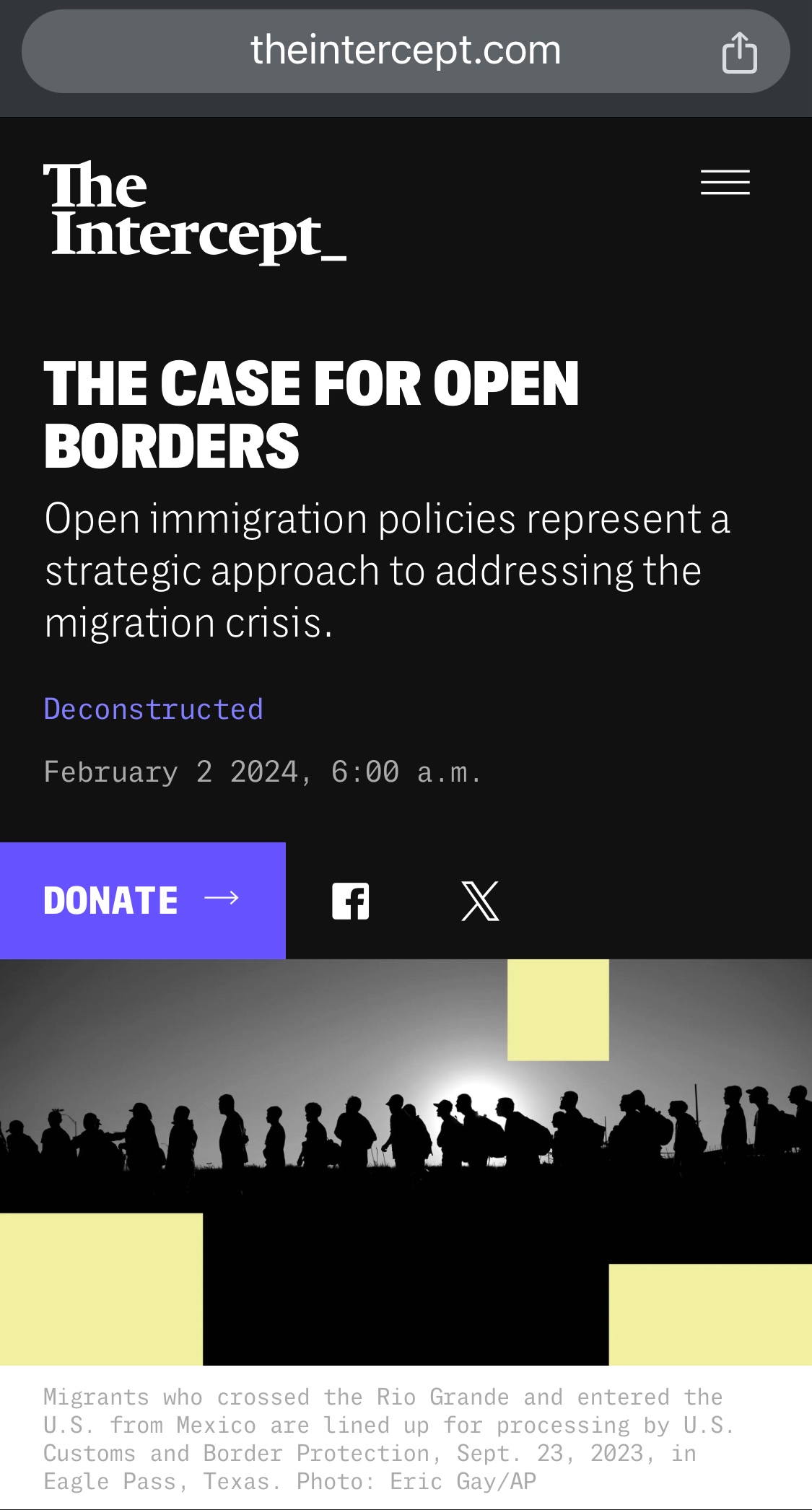 The case for open borders: the Intercept podcast - CarrZee Sustain - News, analysis listed under ...