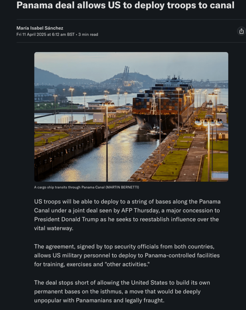 Panama IMO secretary general sort of pretends tariffs not that relevant ...